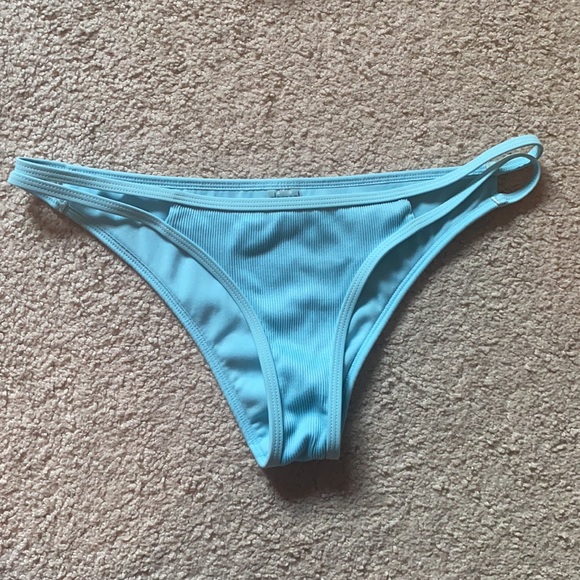 REVOLVE | Swim | Nwot Damsel Light Blue Ribbed Bathing Suit Set | Poshmark